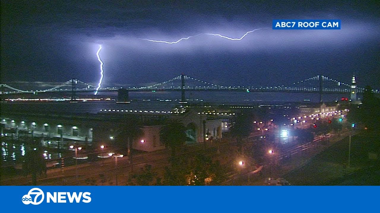 Incredible video shows lightning across San Francisco Bay Area | SF News TV